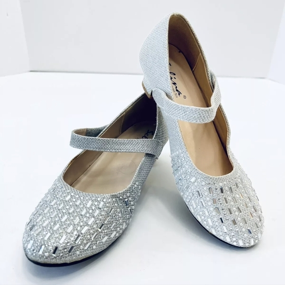 Summer Rio | Shoes | Selina By Summer Rio Girls Silver Jeweled Heels ...